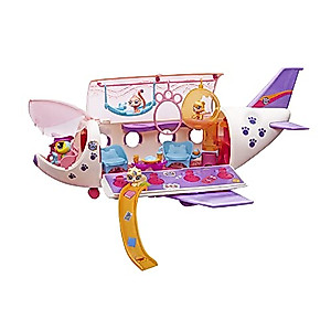 Littlest Pet Shop Pet Jet Playset Toy, Includes 4 Pets, Adult Assembly Required (No Tools Needed), Ages 4 and Up