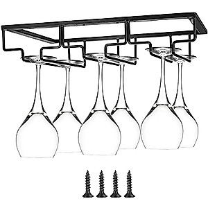 Household Wine Glass Rack, Wine Cabinet Goblet Rack, Wine Glass Rack, Wine Rack Hanging Rack - 3 Slots