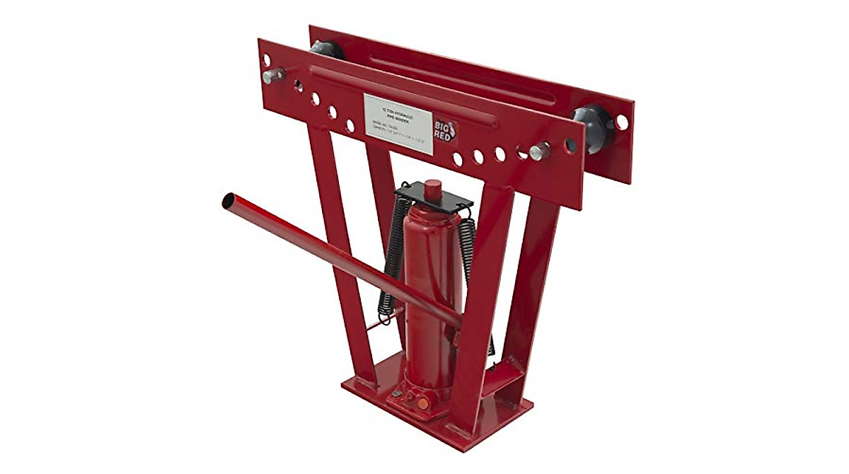 BIG RED T31202 Hydraulic Pipe Bender | 12 Ton Capacity, Adjustable Rollers