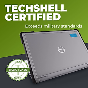 Gumdrop SlimTech Laptop Case Fits Dell Latitude 3310 | 3330 (2-in-1) - Rugged Drop Tested Shockproof Lightweight Reliable Device Protection for Kids K-12 Students School Office or Business Use - Black