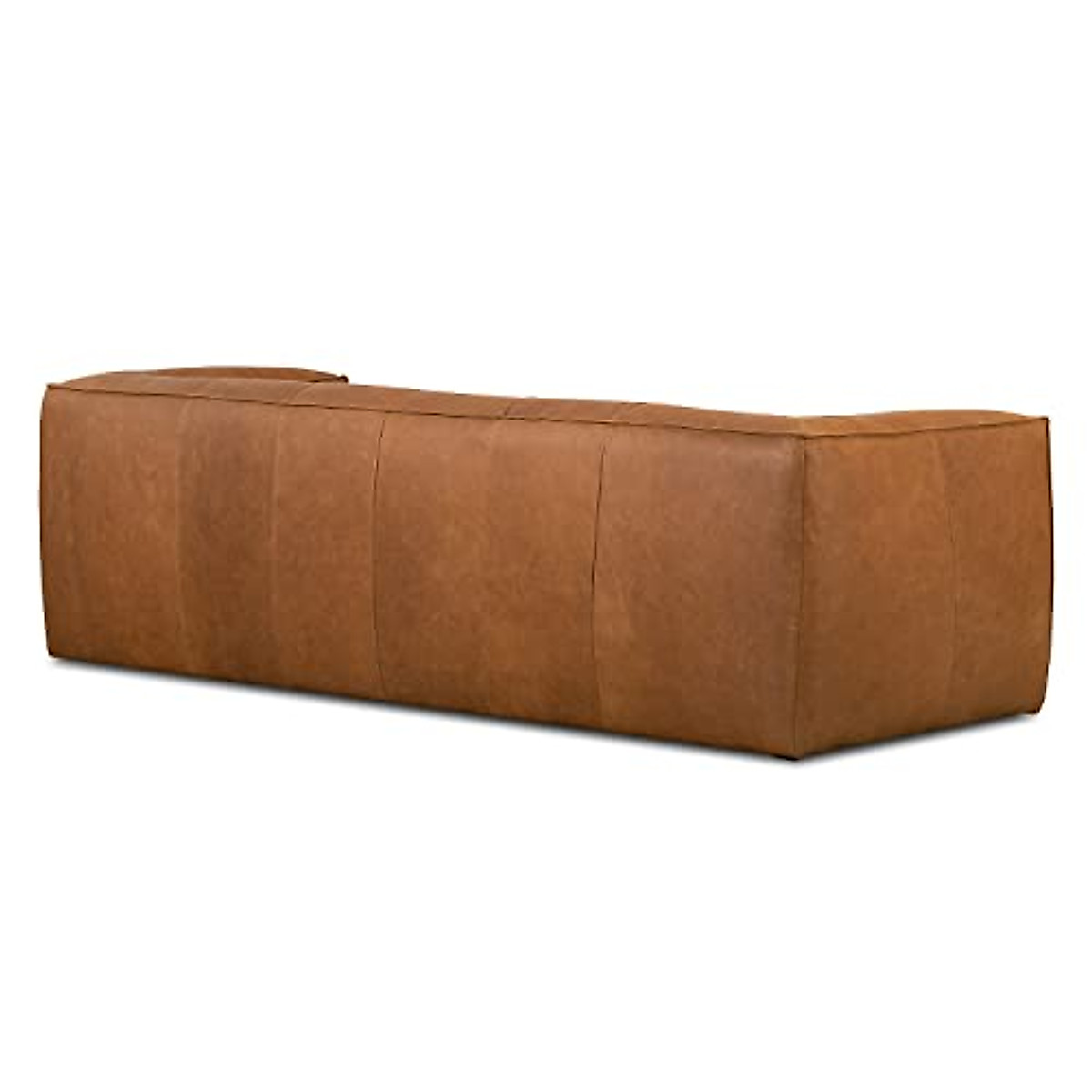 POLY & BARK Capa Sofa in Full-Grain Pure-Aniline Italian Tanned Leather in Saddle Tan