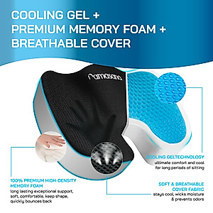 Pressure Relief Seat Cushion, Seat Cushions for Office Chairs, Sciatica Pain Relief Pillow, Tailbone Pain Relief Cushion, Gel Seat Cushion, Desk Chair Cushion, Car Seat Cushions for Driving