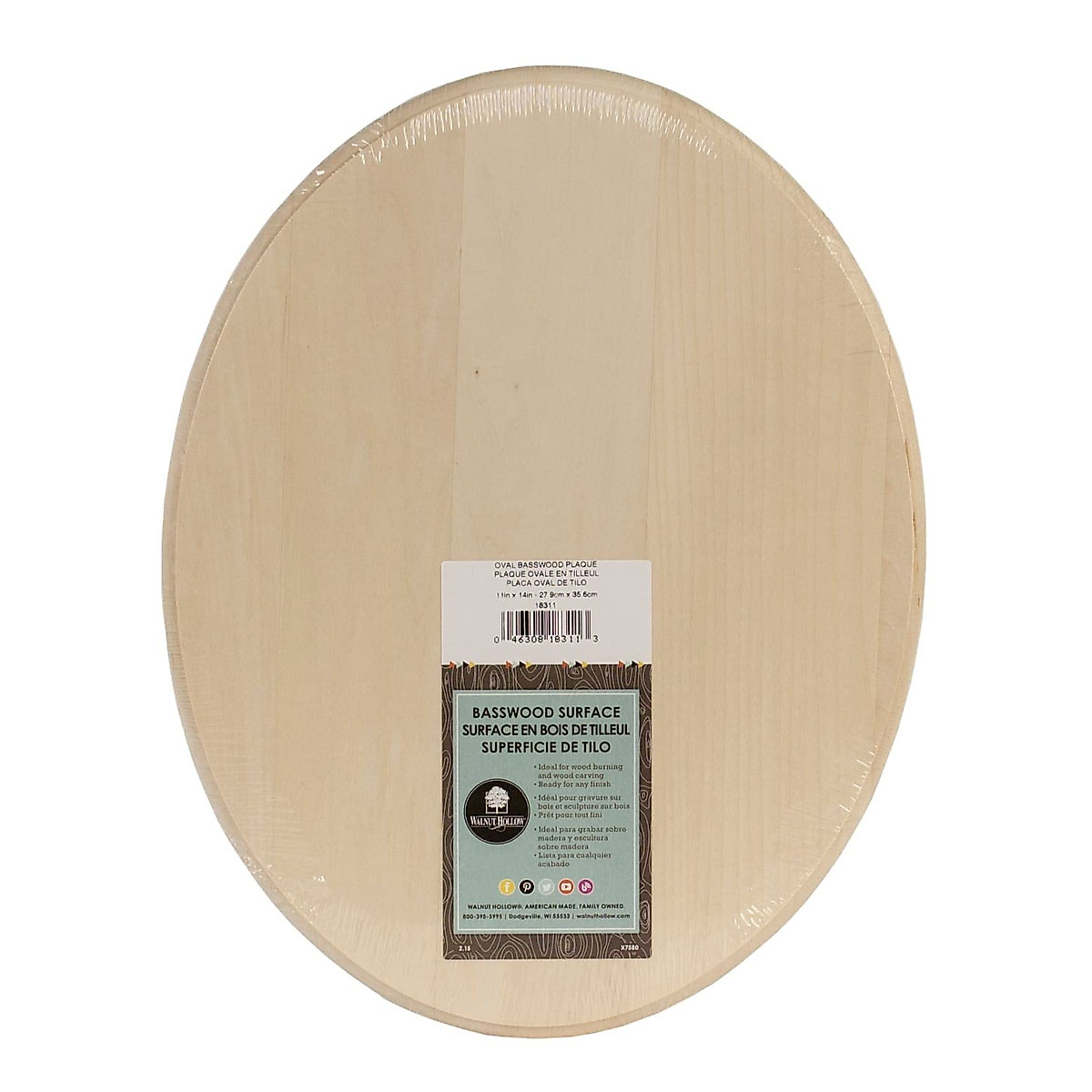 MICHAELS Basswood Oval Plaque by Make Market®