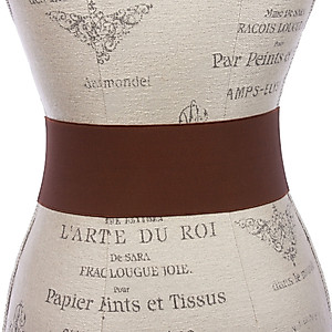 Women's 3" (75 mm) Wide High Waist Fashion Stretch Belt with Ring Hook Buckle, Brown | s/m 27"-30"