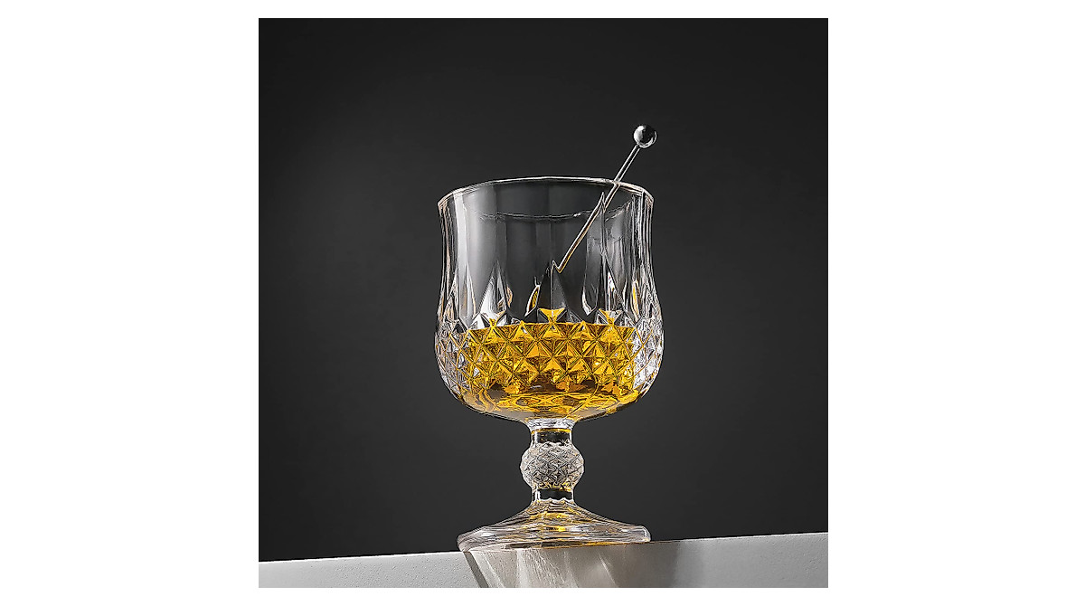 HUAHANGNA Brandy Snifter Set of 4 | Elegant Crystal Cocktail Glasses