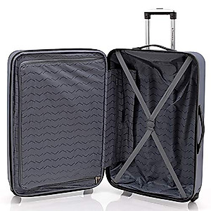 Travelers Club Chicago Hardside Expandable Spinner Luggages, Navy Blue, 5 Piece Set, TCL-77995-410