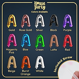 HOUSE OF PARTY Will You Be My Girlfriend Balloons 16 Inch - 13 Colors of Custom Letter Balloons | Personalized Foil Balloon Letters for Easter Party Decorations, Graduation and Birthday Decorations