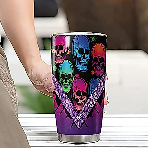 GBEELANA Personalized Name Halloween Tumbler Cup with Lid, Halloween Home Decor Kitchen Double Wall Vacuum Insulated, Stainless Steel Coffee Tumbler Cup