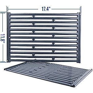 SHINESTAR Porcelain-Enameled Grates Replacement for Weber Spirit 300 Series, E-310/330, Genesis Silver/Gold B & C, 17.4 x 11.8 Inch, 2-Pack