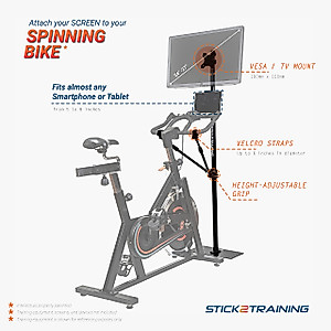 Stick2Training's Extra-Tall TV, VESA Stand Mount for Treadmill, Walking Pad, Under Desk Treadmill, Stand Up Desk - Keep You Productive or Entertained While You Work Out!