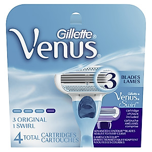 Gillette Venus Original + Gillette Venus Swirl Women's Razor Blades - 4 Refills
