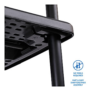 Iceberg ICE20853 Rough N Ready High Density Polyethylene Open Storage System, 36" Width x 74" Height x 18" Depth, 5 Shelves, Platinum