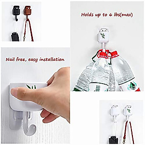 Gautsa Cute Peek-A-Boo Hooks, Self Adhesive, Pop up Cat Bear Animal Decorative for Kids Boys Girls, for Key Coat Robe Towel, 4 Pack (Bears)