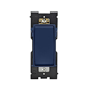 Leviton RE151-RN Renu Switch for Single Pole Applications, 15A-120/277VAC, Rich Navy