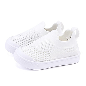 Baby Walking Shoes First Boy Girl Walker Infant Sock Tennis Mesh Sneakers Breathable 6 9 12 18 24 Months White Size 12-18 Months Infant