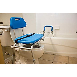 HydroGlyde Sliding Bath Bench with Cutout Seat and Extra Long Travel, Perfect for tub to Toilet transfers.