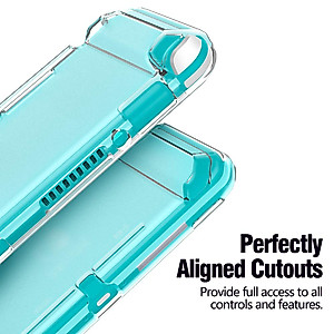 MoKo Cover Compatible with Nintendo Switch Lite, Protective Clear Grip Case TPU Shockproof Durable Frosted Shell Compatible with Nintendo Switch Lite Console - Clear
