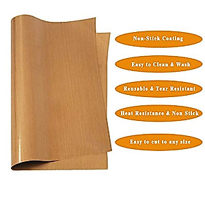 3 Pack PTFE Teflon Sheet 12 x 16" and 3 Rolls 10mm X 33m Heat Resistant Sublimation Tape,Thermal Tape for Heat Press Transfer,Non Stick Paper Reusable Craft Mat,Protects Iron,for Heat Press Machines