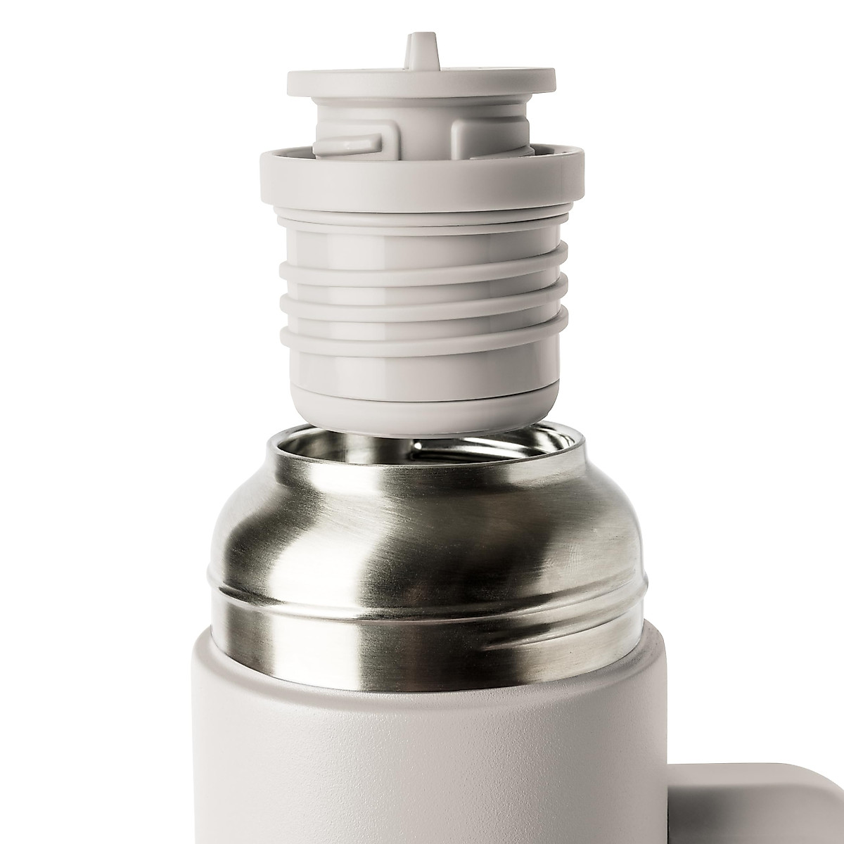 Simple Modern 36oz Insulated Hot Beverage Bottle with 2 Mugs | Travel Coffee Thermos for Hot Drinks | Twist and Pour Top | Commute, Travel, and Picnic Friendly | Roam Collection | Almond Birch