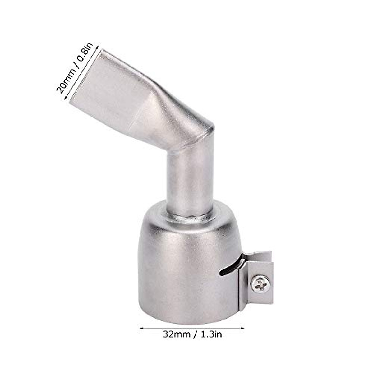 Welding Gun Nozzle, 2Pcs 120 Degree Hot Air Gun Welding Nozzle Stainless Steel Flat Nozzle Weld Torch Accessories for PVC PP