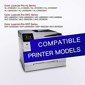 GPC Image Compatible Toner Cartridge Replacement for Brother TN433 TN 433 to use with HL-L8360CDW MFC-L8900CDW HL-L8360CDWT HL-L8260CDW MFCL8610CDW MFCL9570CDW Color Laser All-in-One Printer (2 Black)