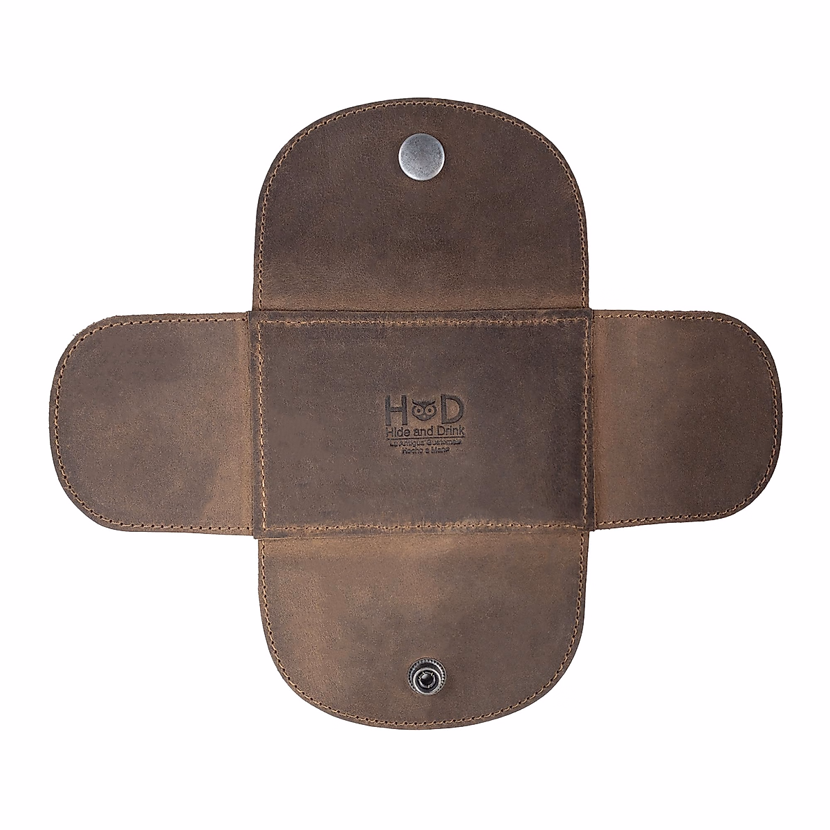 Hide & Drink, Leather Razor Case Wallet, Shaving Accessories, Personal Care Essentials, Handmade :: Bourbon Brown