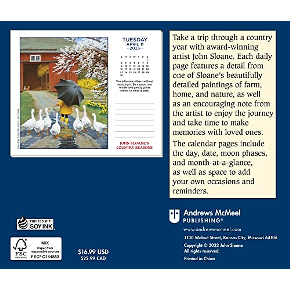 John Sloane's Country Seasons 2023 Day-to-Day Calendar