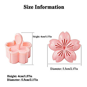 Cookie Press, 4 Styles Cookie Stamps Cherry Blossom Cookie Cutters Mold for Flower Cookies Pastry Accessories (Pink)