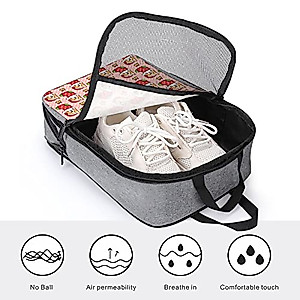 Frcavbin Dog Welsh Corgi Christmas Sock Travel Shoe Bag Shoes Carrier with Handle and Zipper Foldable Shoe Puches Organizer for Home storage School starts