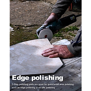 Casaverde 3 Step Diamond Polishing Pads 4 Inch Dry or Wet for Granite Marble