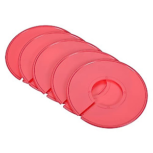 PATIKIL Clothes Dividers 20 Pack Blank Clothing Rack Size Sorting Reusable Wardrobe Round Hanger Separator, Red