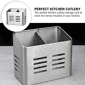 AItaf Utensil Holder Utensil Drying Rack Stainless Steel Utensil Holder Utensil Drying Rack Metal Utensil Caddy Utensil Holder Canister Stainless Steel Kitchen Utensils Holder for Home Restaurant