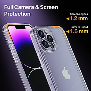 GANSBOL Transparent iPhone 13 Pro Max Case, Crystal Clarity, Military-Grade dropproof, Soft Thin Shockproof Protective Cover iPhone 13 Pro Max Clear Case - 6.7 inch