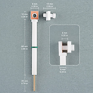 stonylab PTFE Copper Electrode Holder, Multi-Purpose Replaceable Electrode Holder Clip with 10 * 10 mm Copper Sheet and PTFE Body