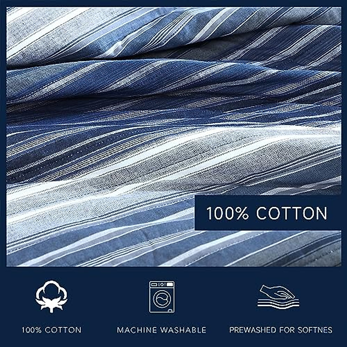 Nautica - Queen Quilt Set, Cotton Reversible Bedding with Matching Shams, Bedding Set for All Seasons (Coveside Blue, Queen)
