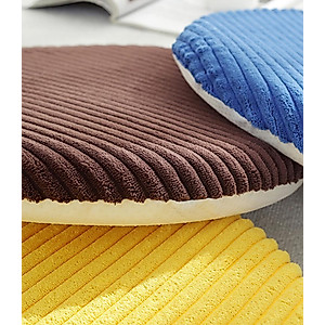 Happiness Decoration Bar Stool Cushions Round 14 Inch Memory Foam Seat Cushion Non Slip Cushion Cover Tatami Kitchen, Home, Office Chair Pads with Zipper Washable (14 inch, Navy Blue)