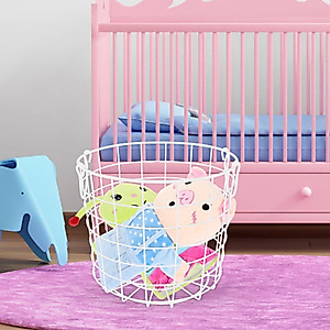 MAGICLULU Iron Wire Laundry Hamper Laundry Storage Basket With Handles Iron Storage Basket