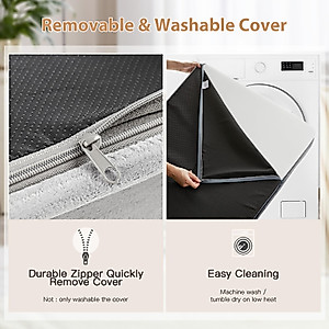 WNPETHOME Orthopedic Dog Beds for Large Dogs, Extra Large Waterproof Dog Bed with Removable Washable Cover & Anti-Slip Bottom, Egg Crate Foam Pet Bed Mat, Multi-Needle Quilting XL Dog Crate Bed