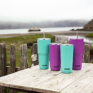 CamelBak Horizon Straw Tumbler, Insulated Stainless Steel, 20oz, White