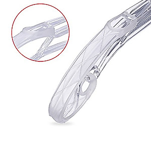 Household Mall 3.7 inch 100pcs Clear P-Grab Non-Slip Hanger Grips Rubber Strips Closet Accessories Shoulder Shaper Holder