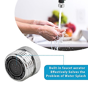 Faucet Adapter With Aerator,Faucet To Hose Adapter,Faucet Adapter For Garden Hose Connection Via Diverter 3/4" Ght Thread Chrome