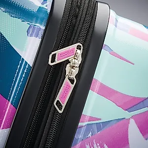 American Tourister Moonlight Hardside Expandable Luggage with Spinner Wheels, Palm Trees, Carry-On 21-Inch