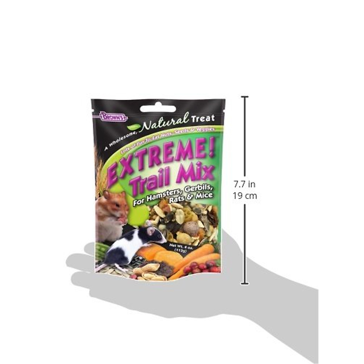 F.M. Brown'S Extreme Trail Mix Hamster Gerbil Rat And Mouse Treats, 4-Ounce