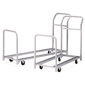 Raymond Folded and Stacked Chair Tote with Hard Rubber Casters, 300 lbs Load Capacity, 50-3/4" Length x 22" Width