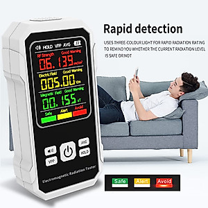 Multifunctional Electroic Radiation Detector Electric Field Intensity Tester Magnetic-Field Intensity Test Meter RF Strength Detection Device with Sound Alarm Function