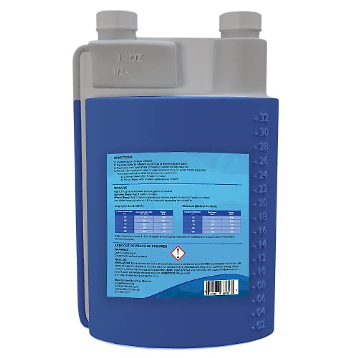 Active Element Windshield Washer Fluid Concentrate - Makes 64 Gallons (32 floz bottle) - Removes Road Dirt and Grime - Streak Free - Create Summer and Winter Blends from Washer Fluid Concentrate