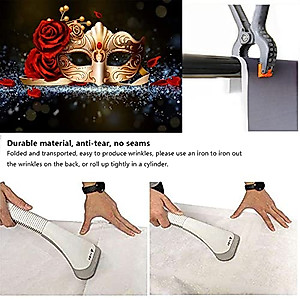 Masquerade Party Backdrops Golden Mask Red Rose Backdrop for Fiesta Mardi Gras Event Dance Photo Background Birthday Studio Photo Video Shoot Props (Vinyl-7x5ft)