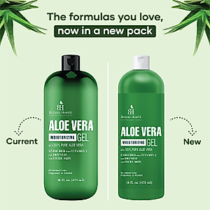 Botanic Soothing Hearth Aloe Vera LIQUID Gel - From 100% Pure and Natural Cold Pressed Aloe Vera, 16 fl oz