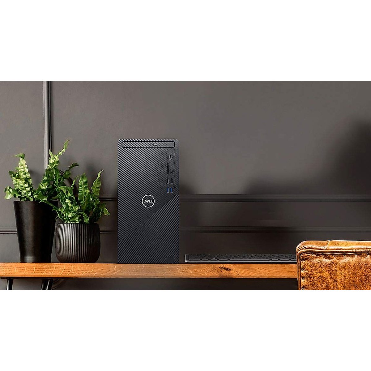 Dell 2021 Newest Inspiron 3000 Desktop Computer, Intel Quad-Core i3-10100 Processor Up to 4.3Ghz, 8GB DDR4 RAM, 1 TB HDD, Wi-Fi, SD Card Reader, HDMI, VGA, Win10 Home, Black