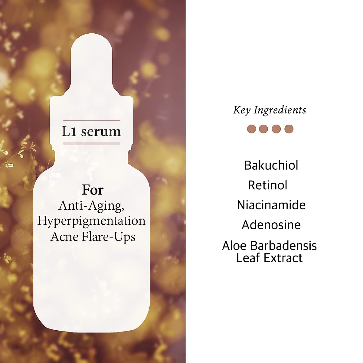 Bakuchiol 2% Serum with Retinol for Face, Anti-Aging, Hyperpigmentation and Acne Flare-Ups, 1 Fl Oz (30ml)